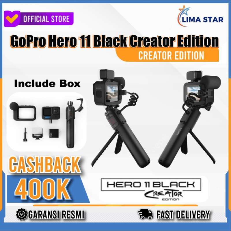 Promo GoPro Hero 11 Black Creator Edition Action Camera Cam Original Resmi Diskon 11% di Seller ...