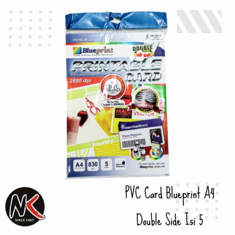 Jual Kertas Pvc Bahan Id Card Instan A4 Isi 5 Lembar Blueprint Di ...