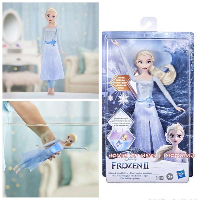 Promo DISNEY FROZEN 2 SPLASH AND SPARKLE ELSA DOLL LIGHT UP WATER ...