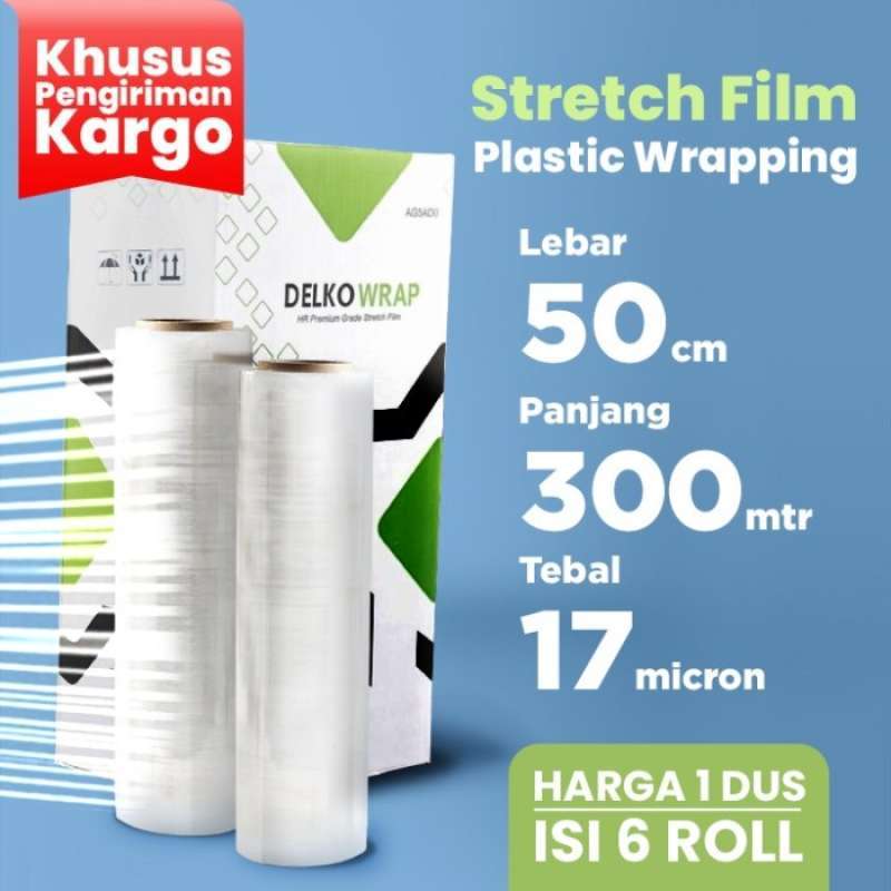 Promo Plastik Stretch Film Wrapping Wraping 17Um X 50Cm X 300M Per Dus ...