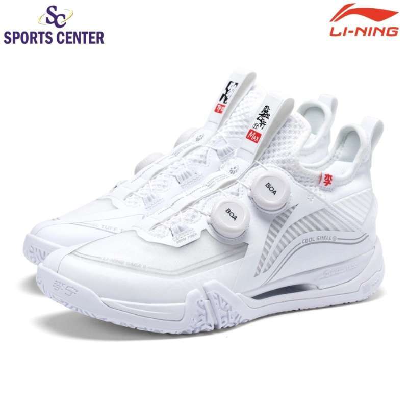 Promo New Limited Sepatu Badminton Lining Boa Saga Ii Max Ayat001 White ...