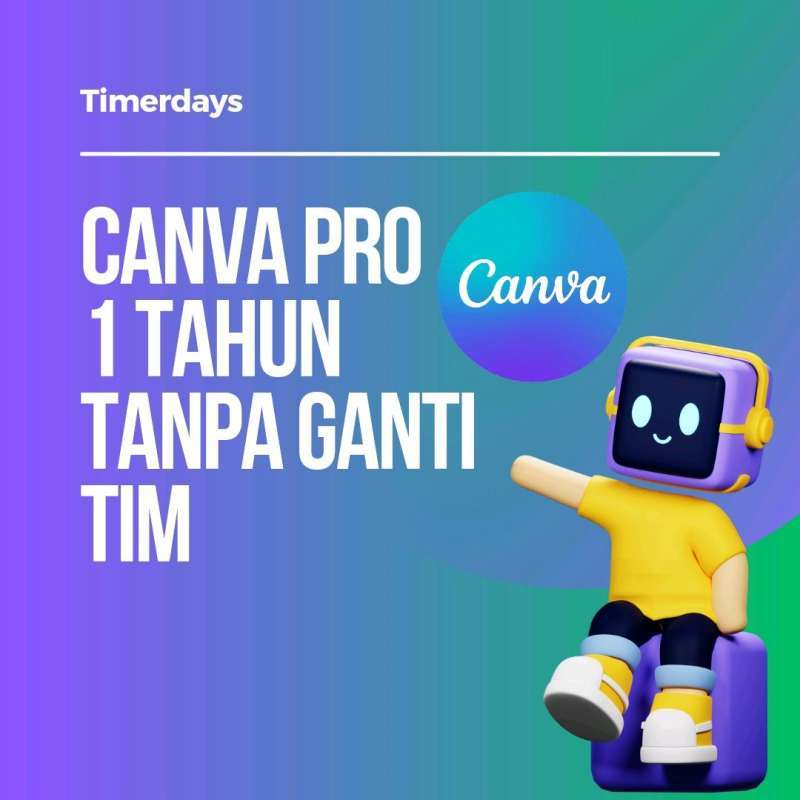 Jual Canva Pro 1 Tahun Tanpa Ganti Tim di Seller Timerdays - Sumerta, Kota Denpasar | Blibli