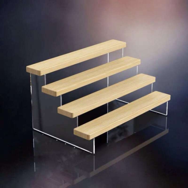 Promo Wood + Acrylic 4 tier step figurine , popmart , pokemon Display ...