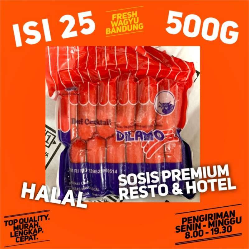 Jual DILAMO BEEF COCKTAIL SOSIS SAPI HALAL PREMIUM 500g di Seller FRESH ...