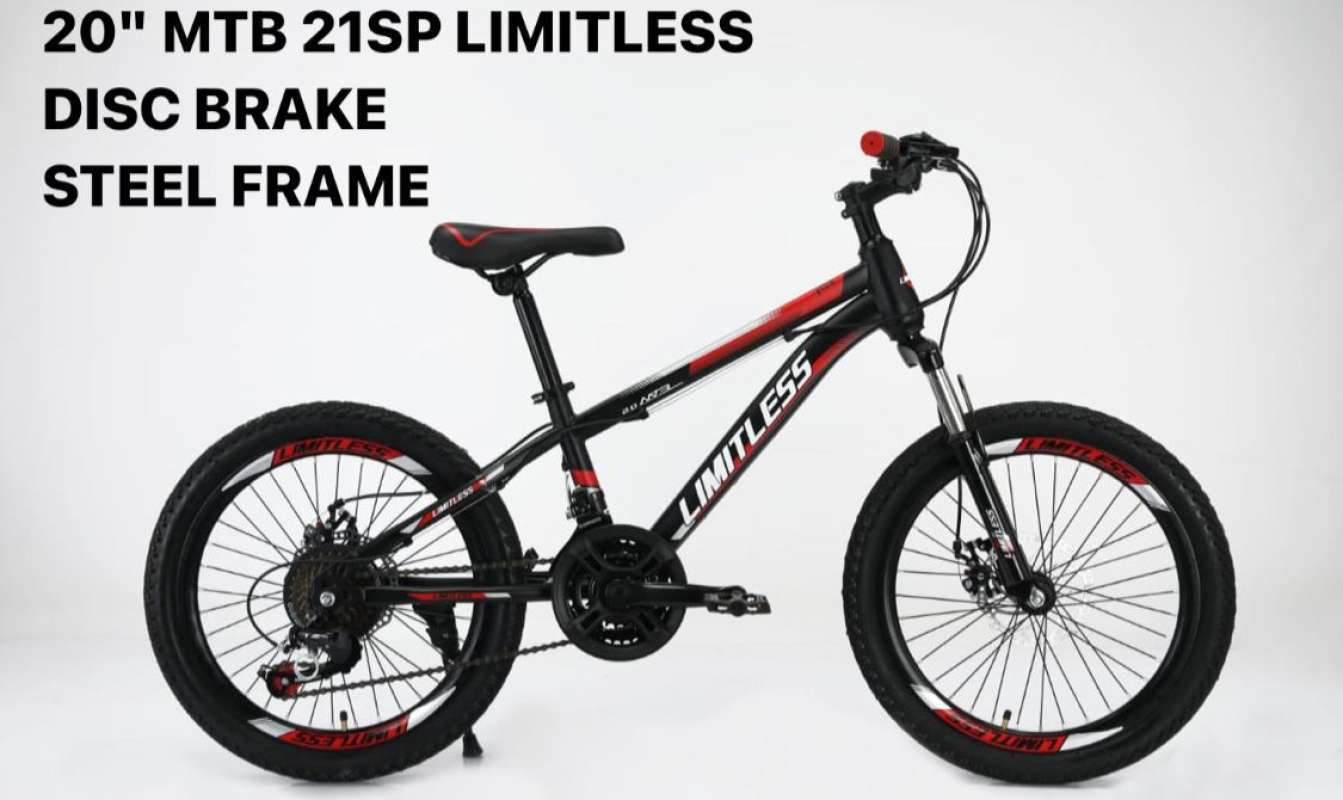 Jual Sepeda Gunung Mtb 20 Inch Limitless 21 Speed Disc Brake Sni Di ...