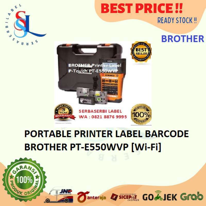 Promo Brother Printer Label P-Touch Pt-E550Wvp / Handheld Wireless E550 ...