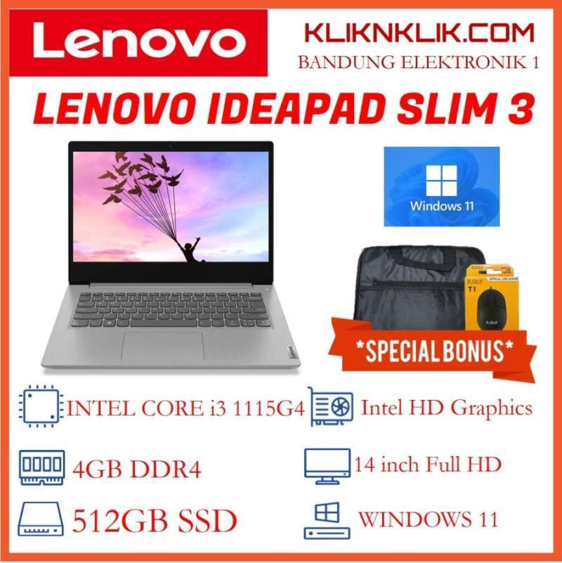 Jual Laptop Lenovo Ideapad Slim 3i Intel Core I3 4gb 512gb Ssd 14 Inci ...
