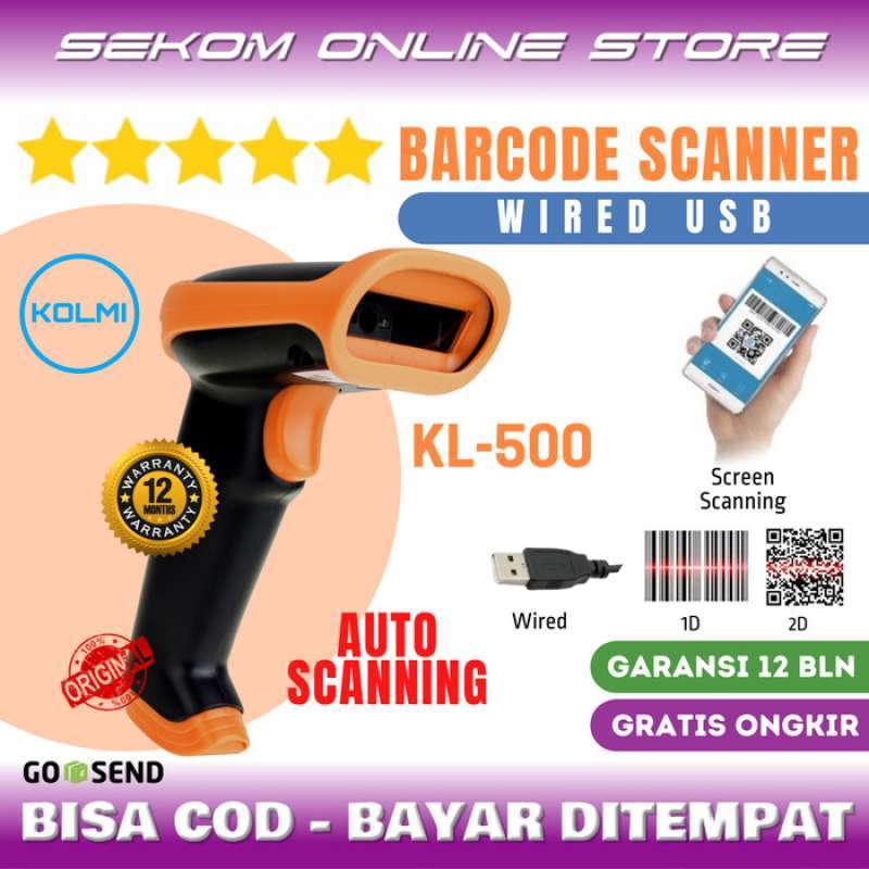 Promo Kolmi Barcode Scanner 2D Qr Code Wired Kl500 Diskon 32% di Seller Larizona Marta - Kapuk ...