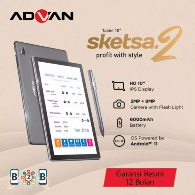 Jual ADVAN Tab Sketsa 2 - RAM 4GB / 64GB Android Tablet 10 Inch - Tab ...