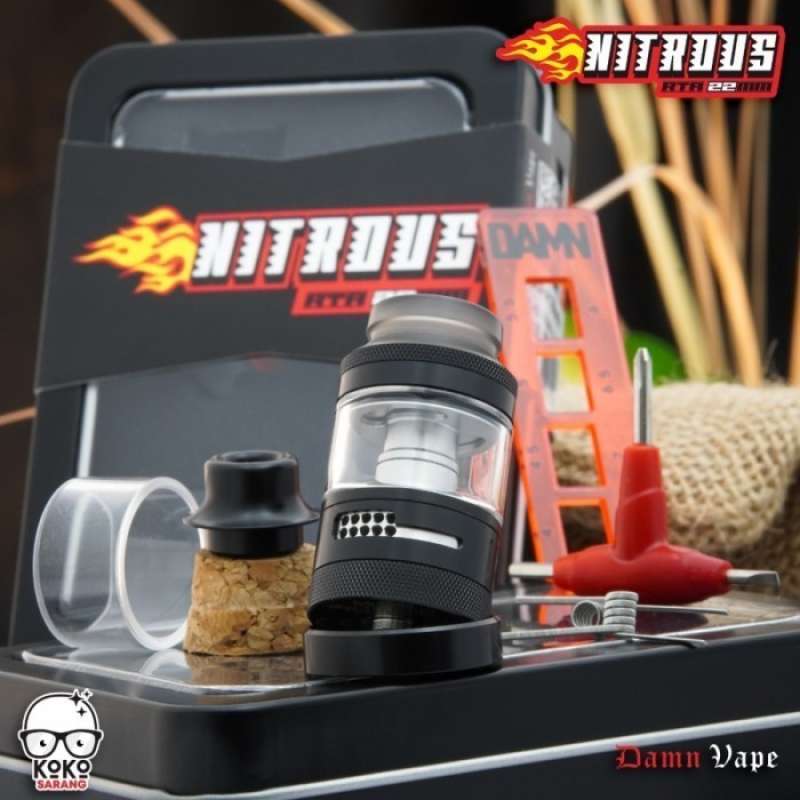 Jual Nitrous Rta 22mm Atomizer Vape Rdta Tank Mod Koko Sarang Authentic ...