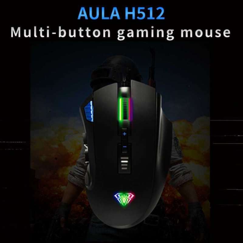 Promo Mouse Gaming Full key programming AULA H-512 - Sensor P3325 -RGB ...