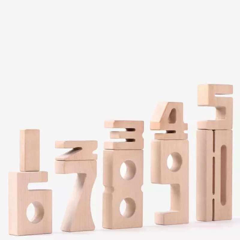 Jual Wooden Number Block Mainan Belajar Angka Dan Berhitung Di Seller ...