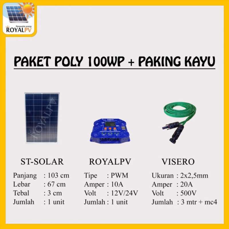 Promo Paket Solar Cell 100WP Panel Surya 100WP Solar Panel 100WP Diskon ...