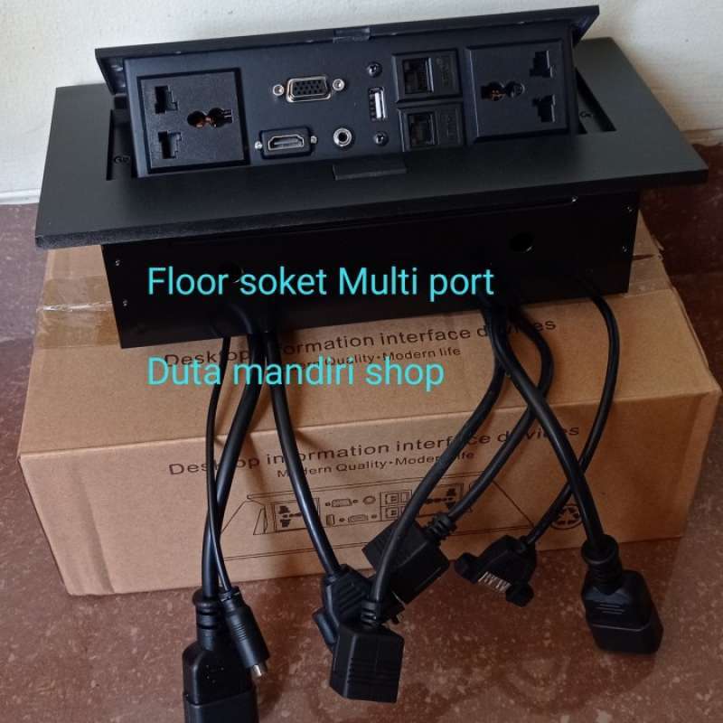 Promo Face Plate Floor Box Soket Hdmi, Vga, Usb , Lan Stop Kontak ...