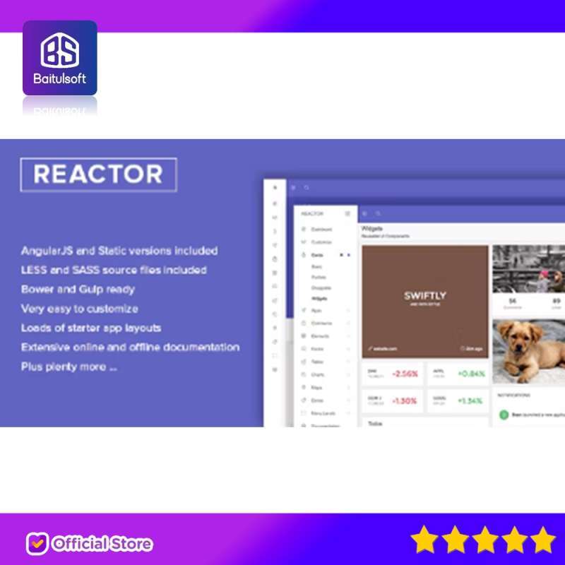 Promo REACTOR - BOOTSTRAP ADMIN TEMPLATE BY BAITULSOFT Diskon 99% di Seller Baitulsoft ...