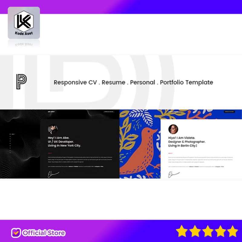 Promo Penelope - Responsive Cv / Resume / Personal / Portfolio Template By Kodeaset Diskon 99% ...