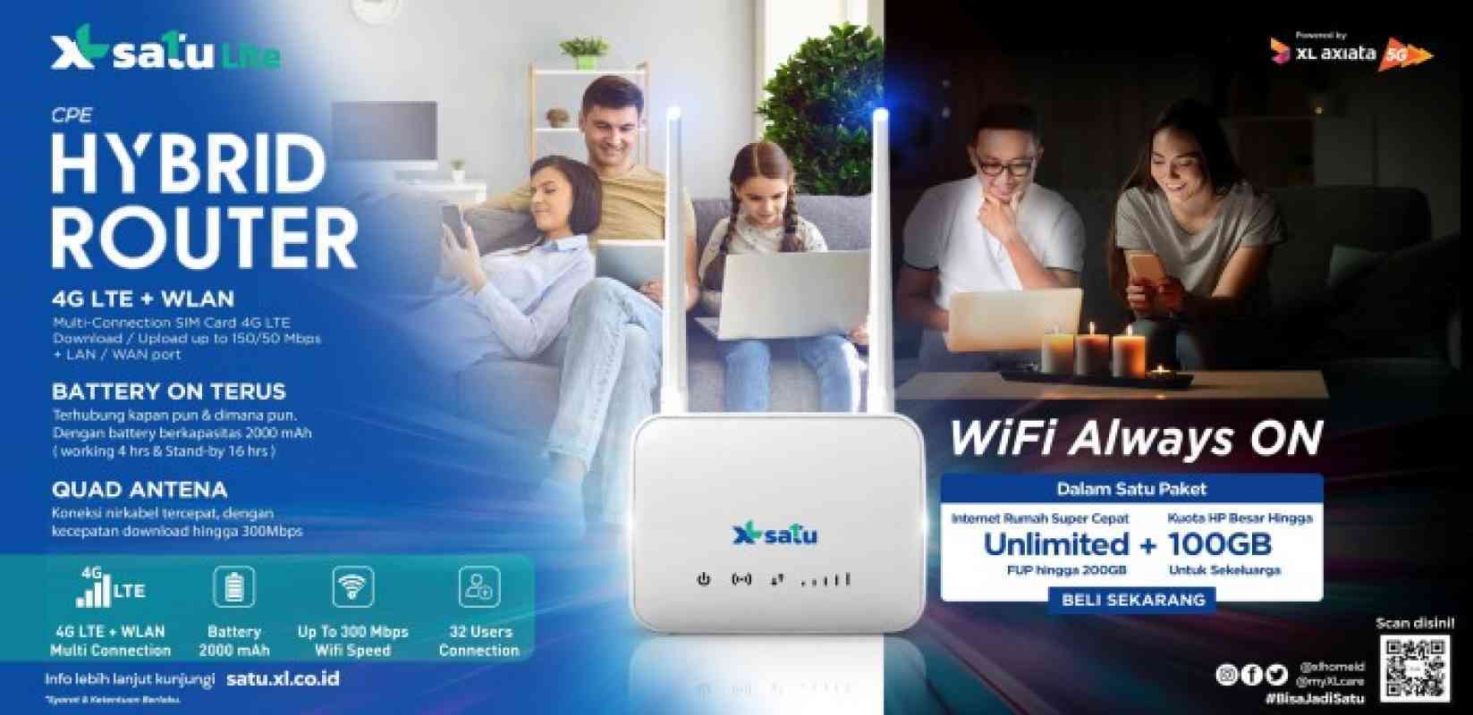 Promo Advan SATU Lite Internet Rumah Unlimited Kuota Modem Router Wifi ...