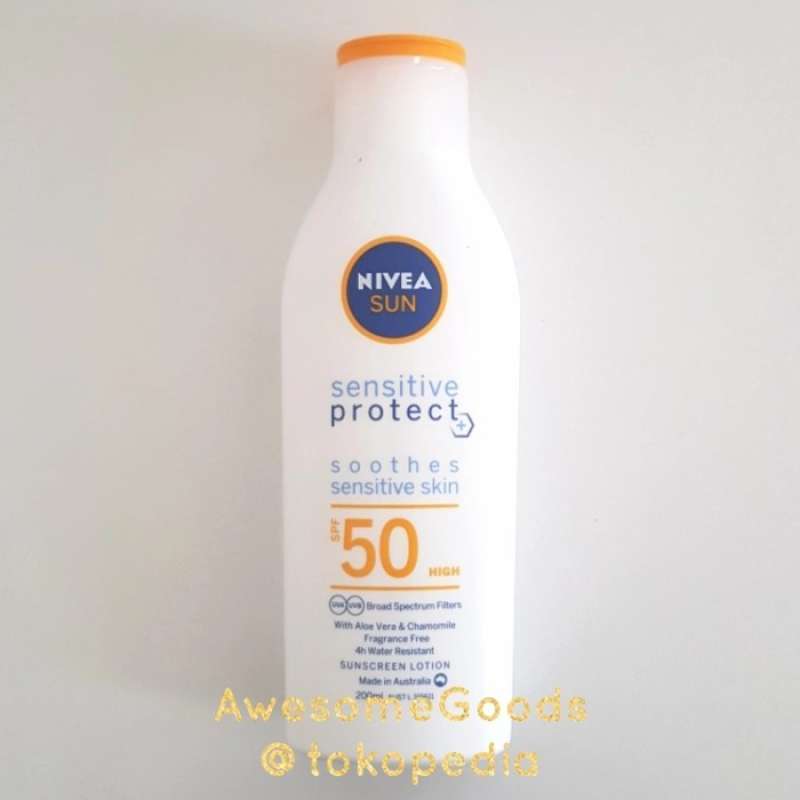 Jual Nivea Australia Sensitive Skin Moisturiser Sun Screen Lotion Spf50 ...