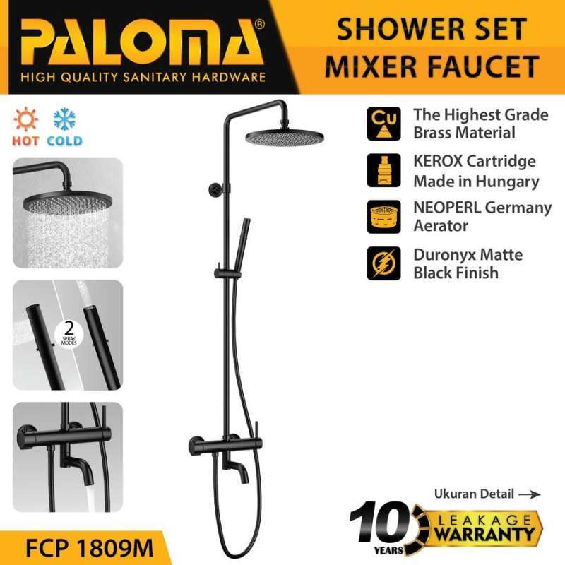 Jual PALOMA FCP 1809M Shower Tiang Set Column Keran Mandi Kran Panas ...