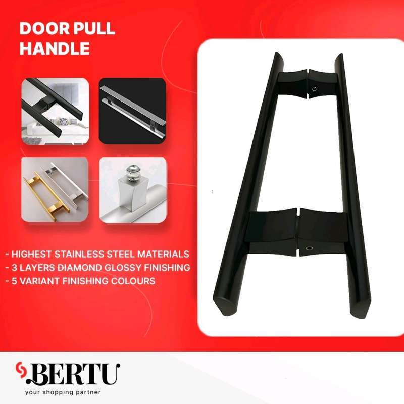 Jual Tarikan Gagang Pintu Rumah Door Pull Handle Stainless Black Hitam ...