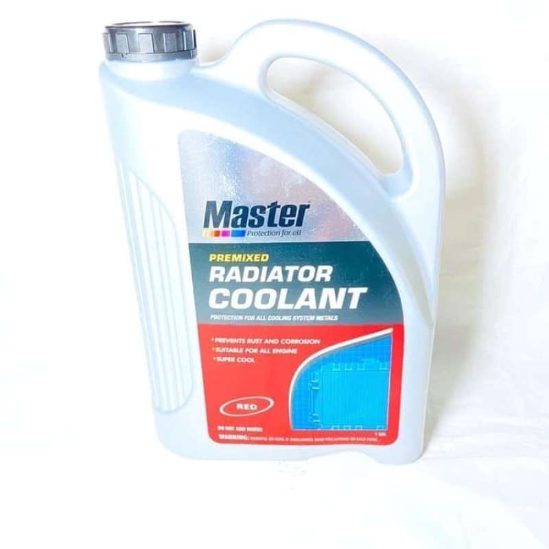 Promo AIR RADIATOR COOLANT MERK MASTER WARNA MERAH GALON ISI 4 LITER ...