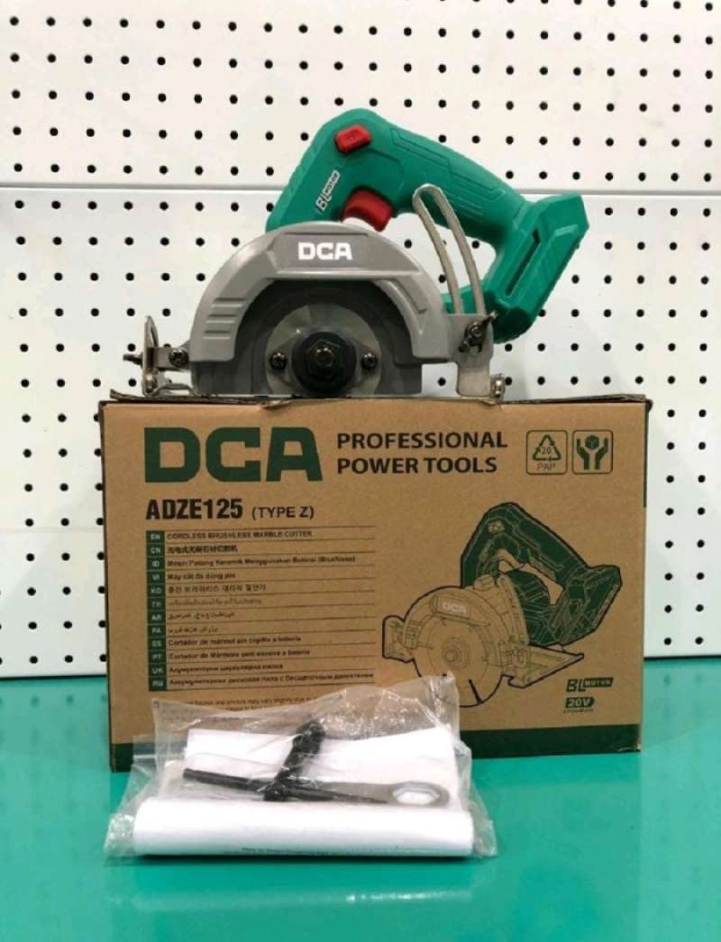 Promo DCA ADZE 125Z CORDLESS BRUSHLESS MARBLE CUTTER / MESIN POTONG ...