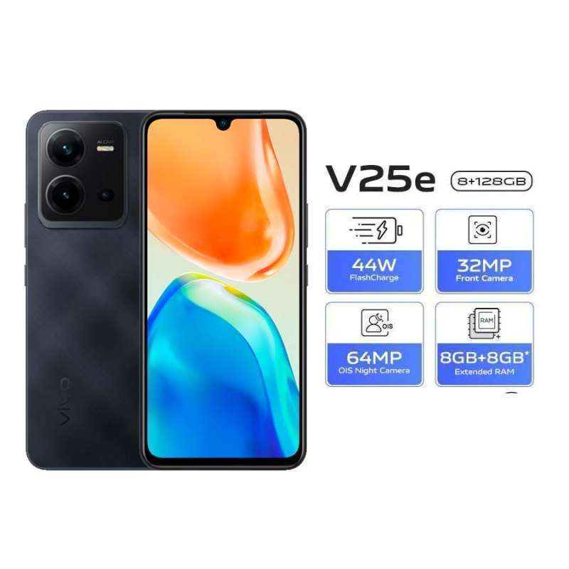 Jual SMARTPHONE VIVO V25E 8/128GB DIAMOND BLACK di Seller MDP ...