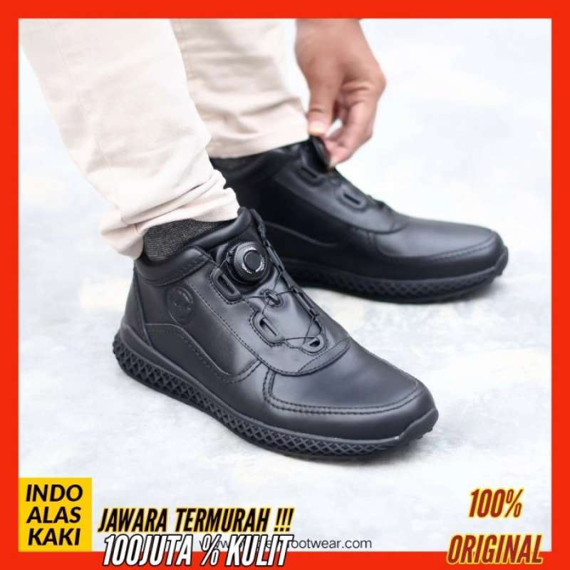 Promo INDO AK X BRADLEYS HERO - Sepatu Boots Kulit Pria Tali Putar Boa ...