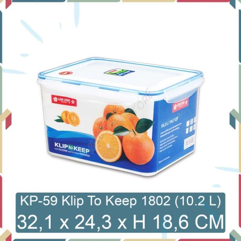 Promo MICTON Lion Star Tempat Kotak Makan Klip To Keep 1802 10,2 L KP ...
