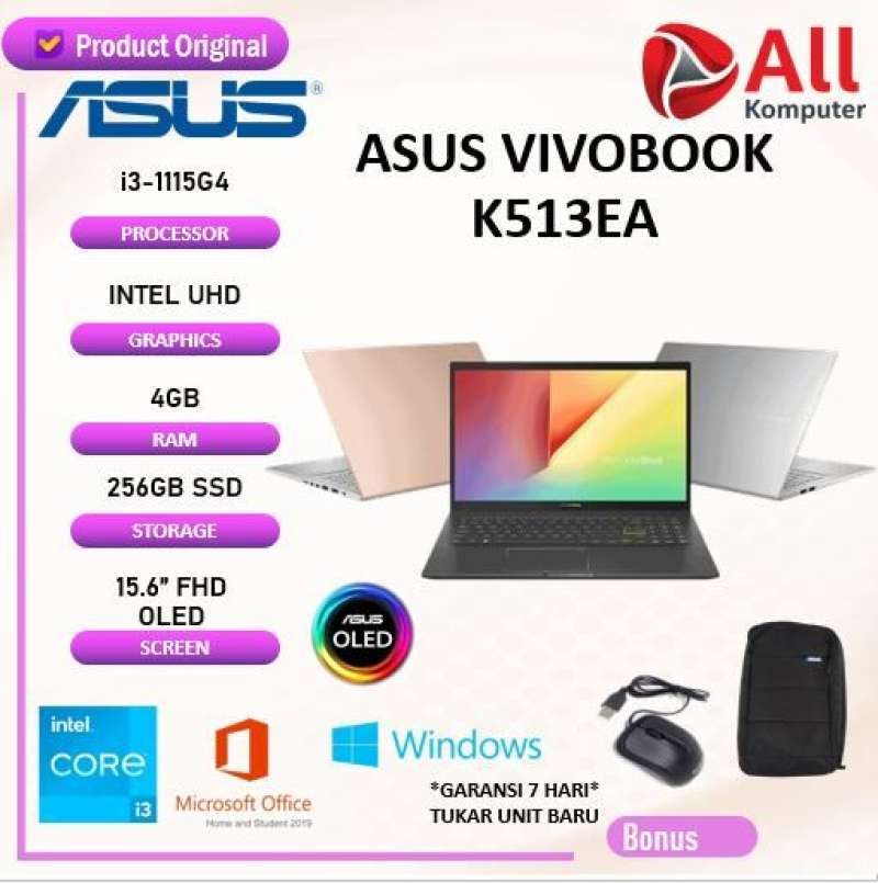 Jual Sale Asus Vivobook 15 K513Ea Oled351 I3 1115G4 4Gb 512Ssd W11+Ohs ...