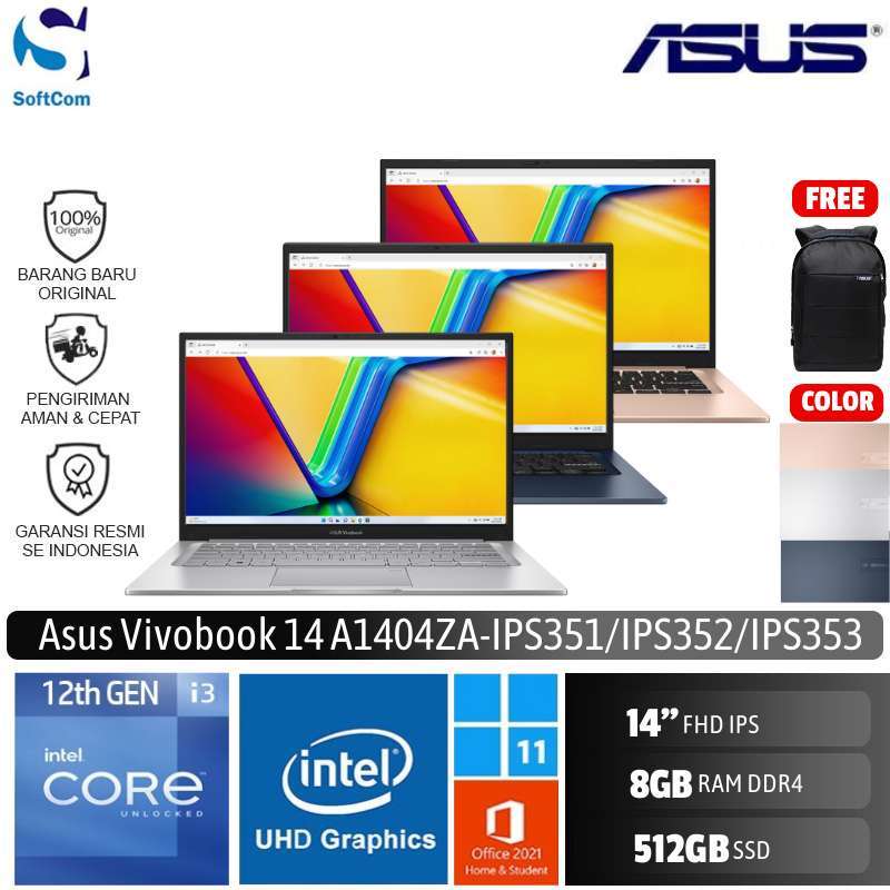 Promo Asus Vivobook 14 A1404ZA IPS351 IPS352 IPS353 Notebook [Core i3 ...