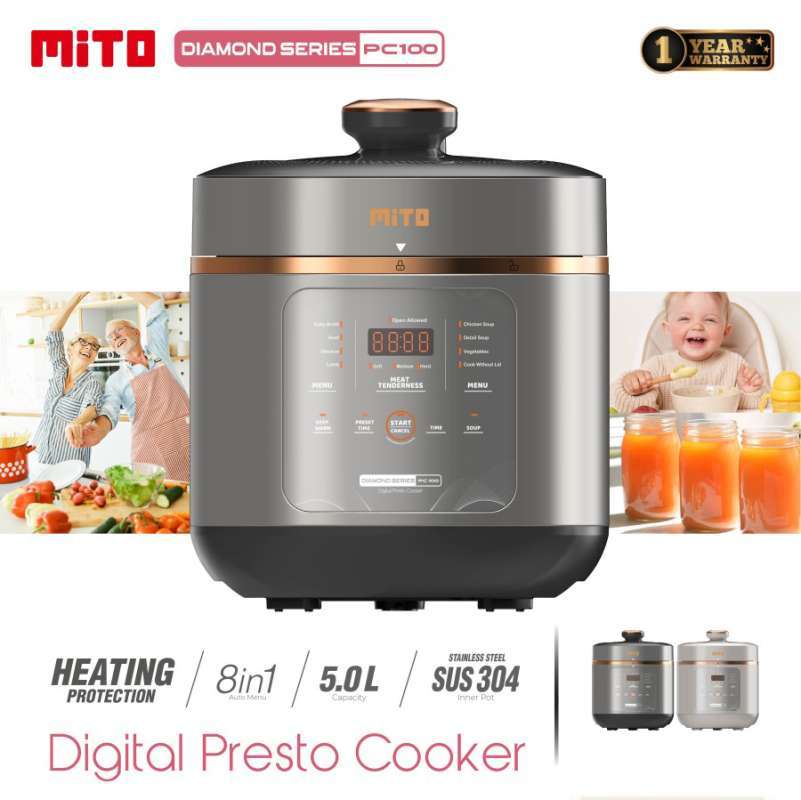 Jual Mito Digital Presto Cooker Pc100 - Digital Pressure Cooker Mito 5l ...