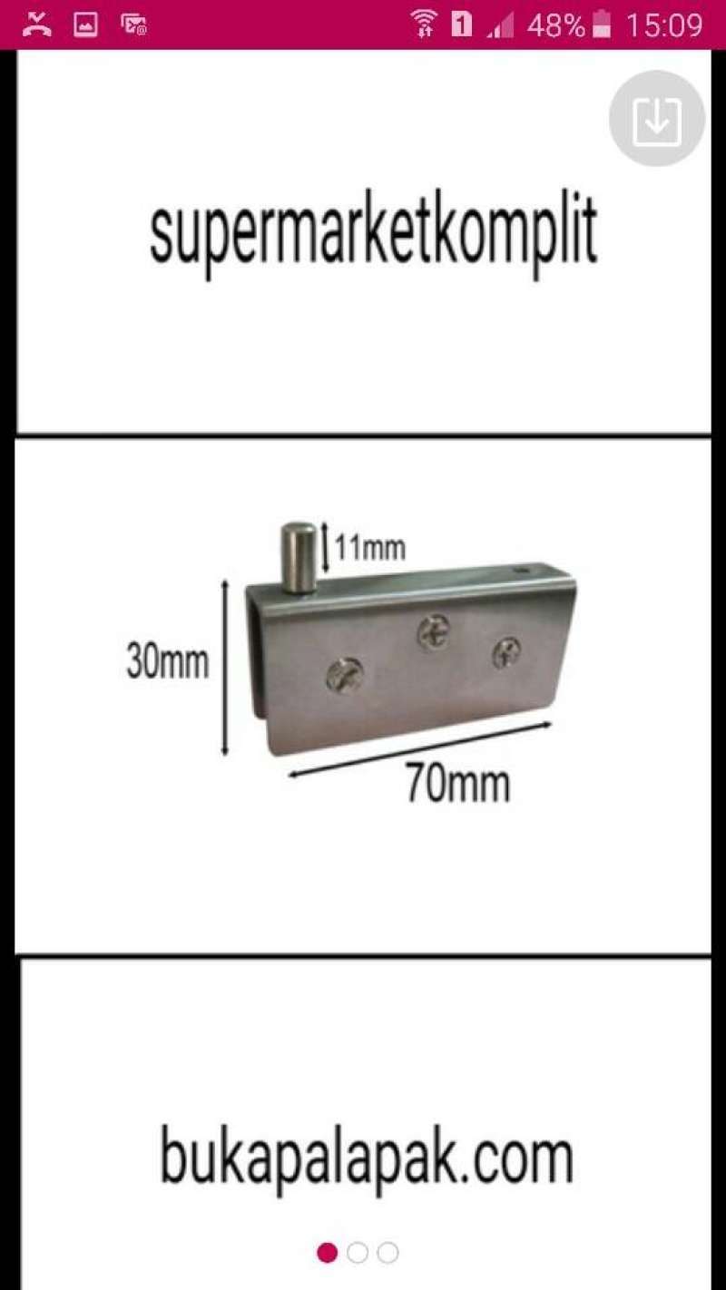 Promo Engsel Atas Bawah Lemari Pivot Kaca Besar 6mm - 10mm ...