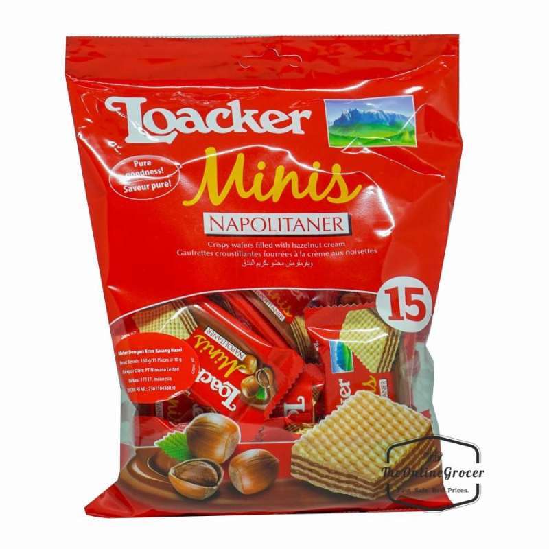 Jual Loacker Mini Napol 15x10g - Wafer Loacker Mini Rasa Hazelnut Di ...