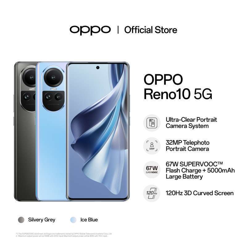 Jual Oppo Reno 10 5g Garansi Resmi 100% Original - Ice Blue Di Seller ...