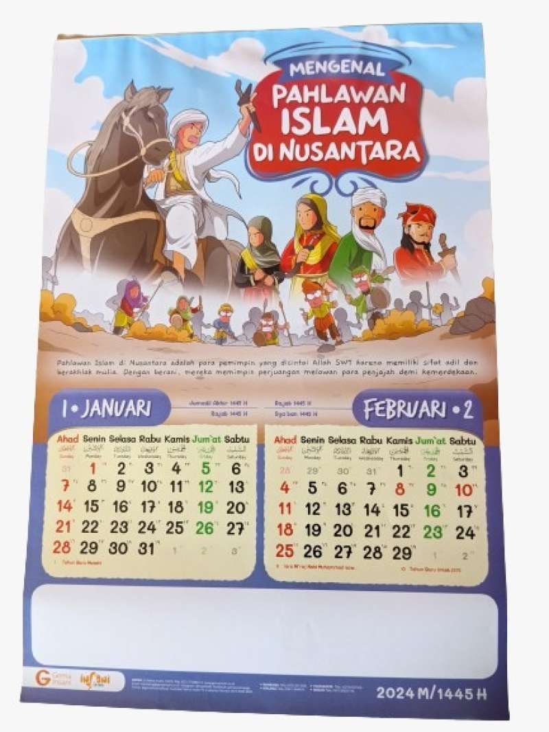 Jual KALENDER DINDING ANAK MUSLIM 2024 di Seller Mitra Media Grosir ...