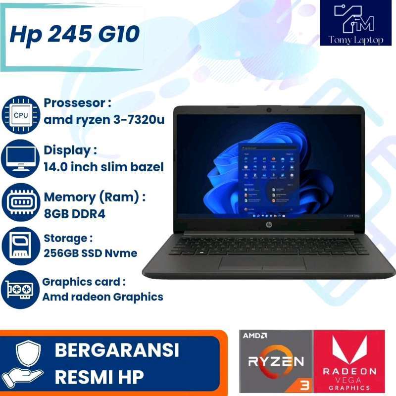 Jual Laptop Hp 245 G10 Amd Ryzen 3 7320u Ram 8gb Ddr5 Ssd 256gb Layar ...
