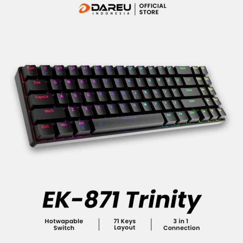 Promo Keyboard Gaming Wireless Hotswap EK871 GTR Trinity Diskon 23% di ...