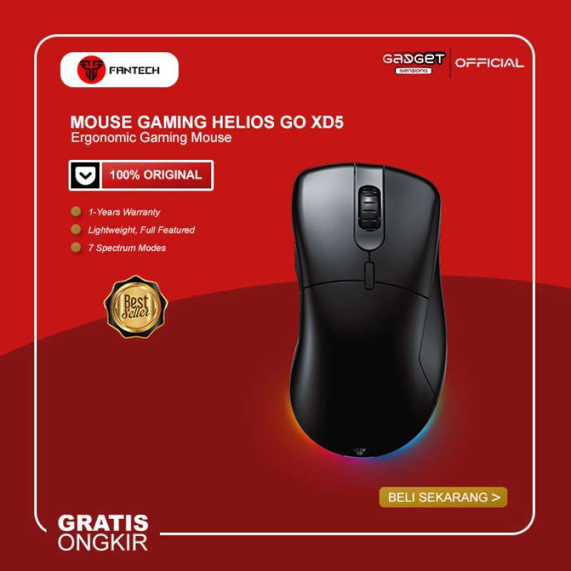 Promo Helios Go Xd5 Wireless Mouse Gaming Rgb Dual Mode Pixart 3370 ...