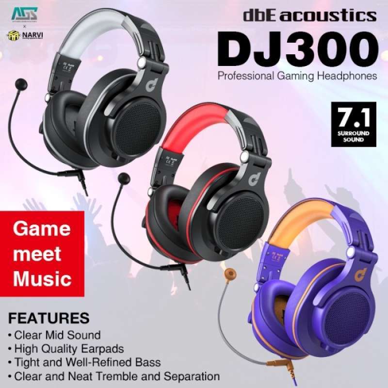 Promo DBE DJ300 Headphone with Detachable Cable - Gaming Headset Diskon ...