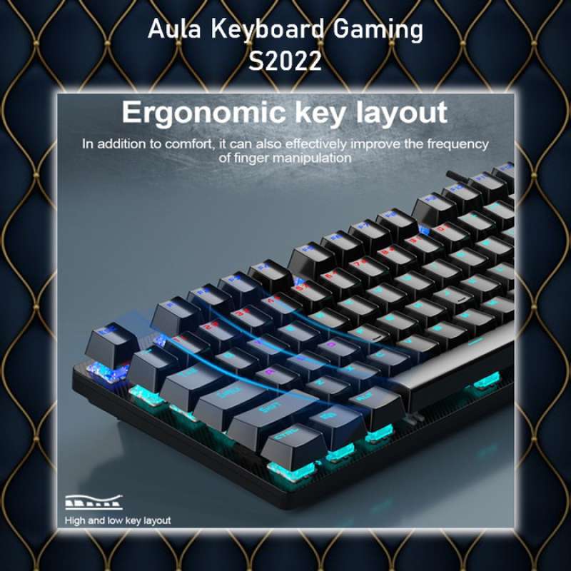 Promo AULA Keyboard Gaming Mechanical S-2022 - ro Software - BLACK ...