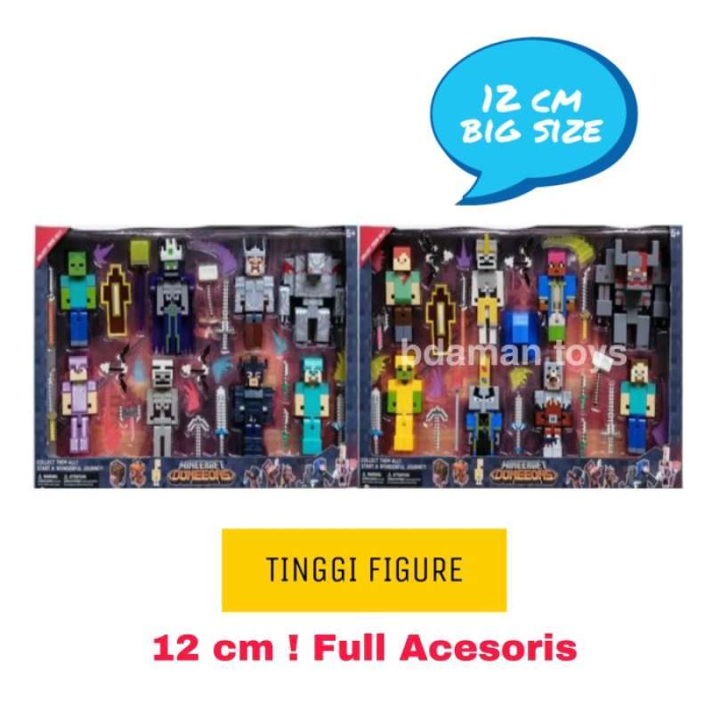 Promo Mainan Figure Minecraft Dungeons Toys illager Golem Figures/Mine ...