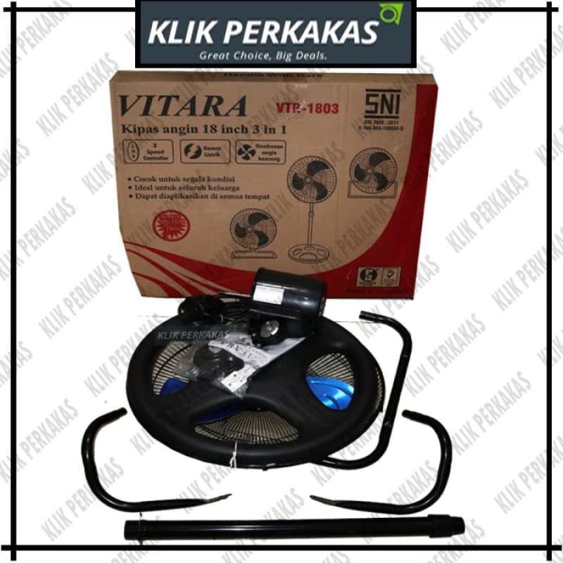 Promo Kipas Angin 3in1 Dinding, Lantai, Berdiri Vitara Vtr -1803 Sni ... Promo Kipas Angin 3in1 Dinding, Lantai, Berdiri Vitara Vtr -1803 Sni ...