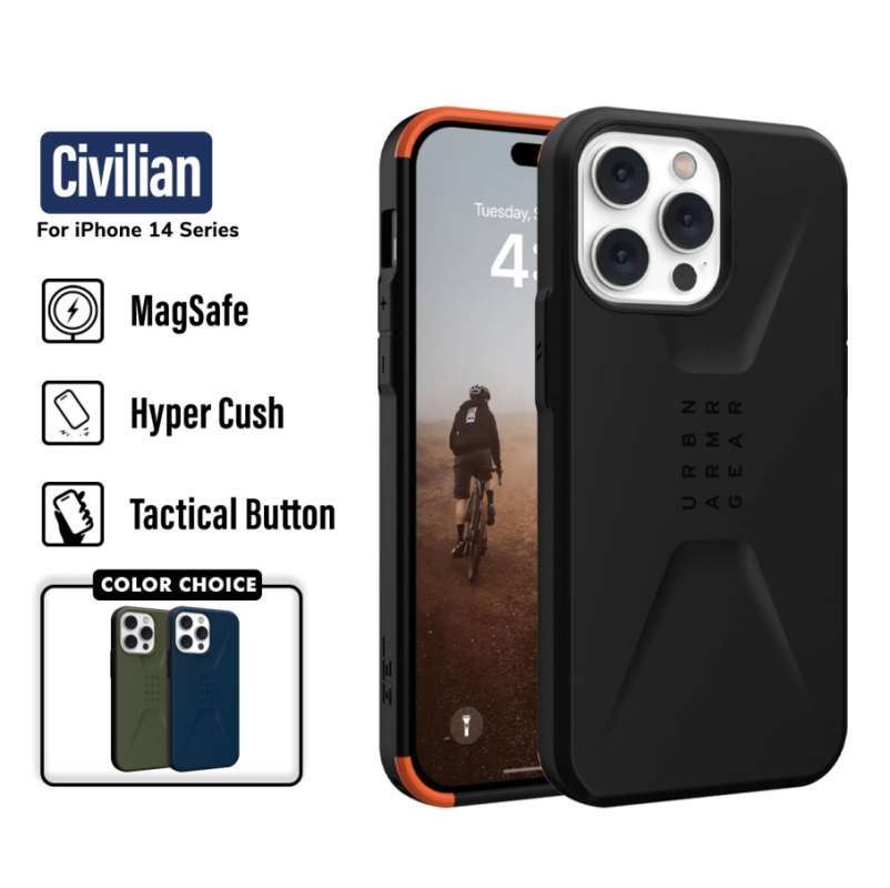 Promo Case iPhone 14 Pro Max Plus UAG Civilian MagSafe Armor Matte ...