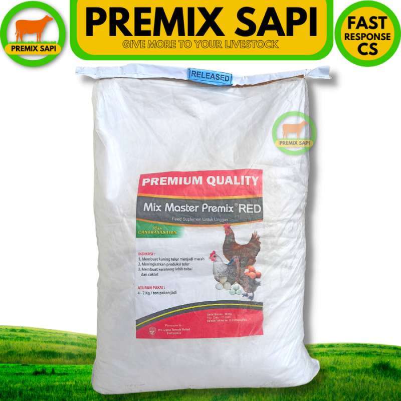 Promo MIX MASTER RED (30KG) Premix Pemerah Kuning Telur Ayam Bebek ...