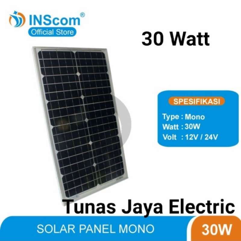Promo Solar Panel / Panel Surya / Solar Cell 30WP MONO INSCOM Diskon 23 ...