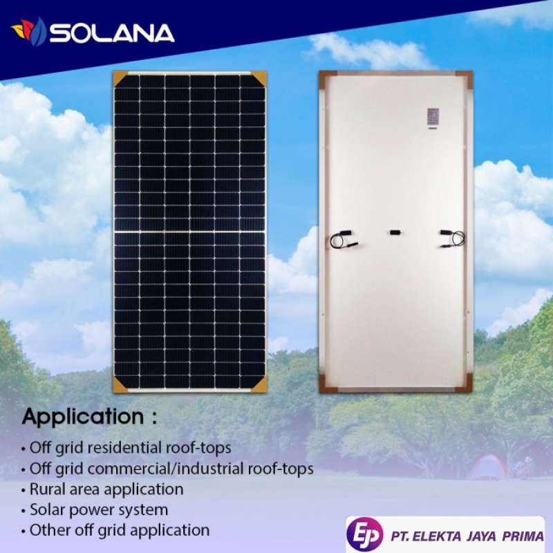 Promo EJP SOLANA SOLAR PANEL MONO 450WP PV MODUL SOLAR CELL 450 WP MONO ...