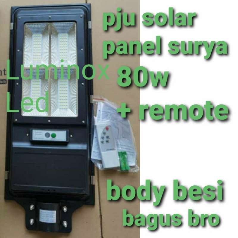 Promo pju jalan led solar panel surya matahari 80watt 80 w 80 watt ...