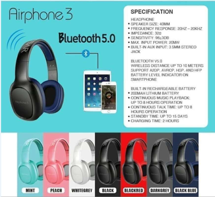 Promo Headphone SonicGear AirPhone 3 Sonic Gear Air Phone 3 Headset ...