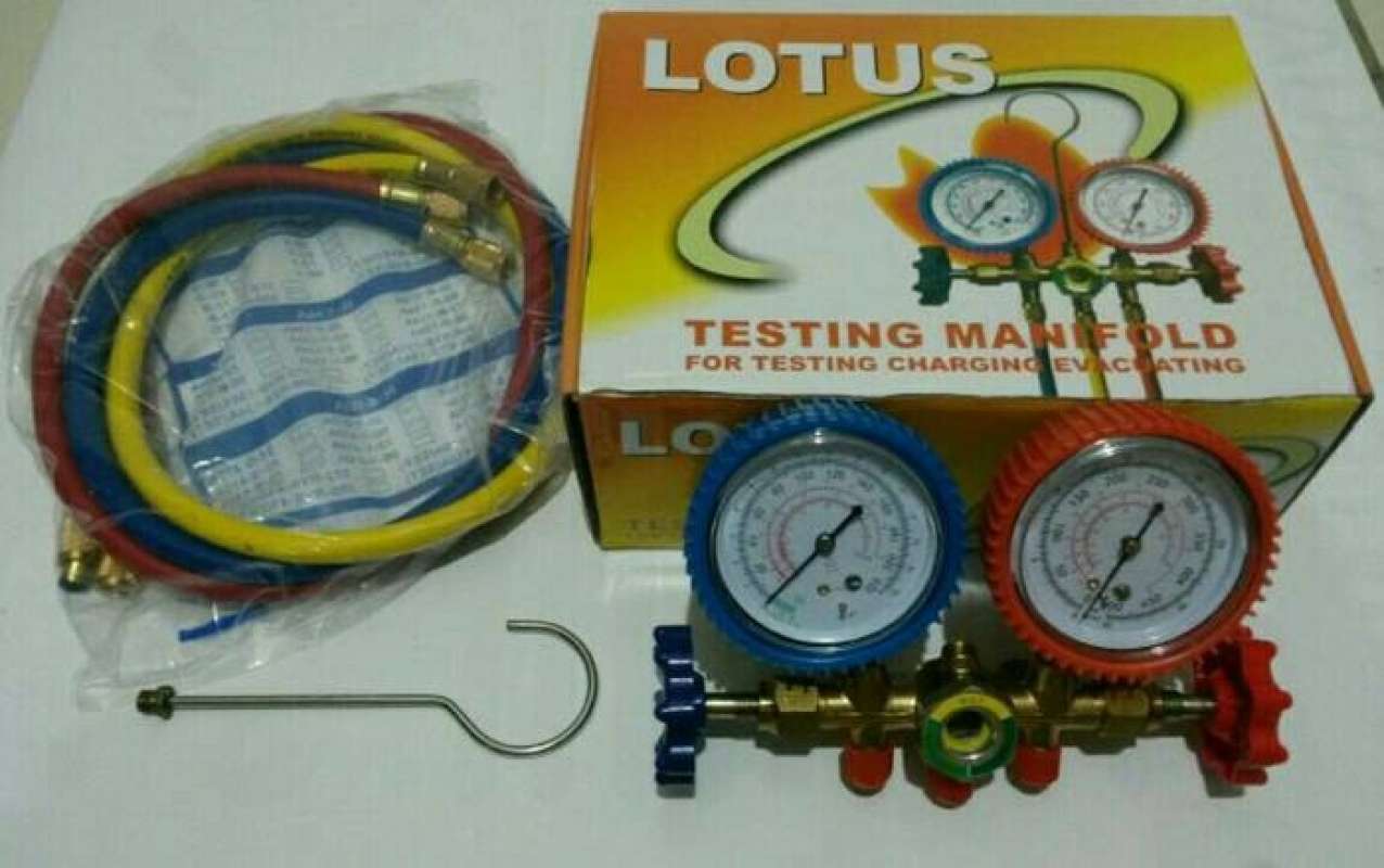 Jual Lotus Testing Manifold Double Alat Isi Freon Ac R22 R410 R32 R410a ...
